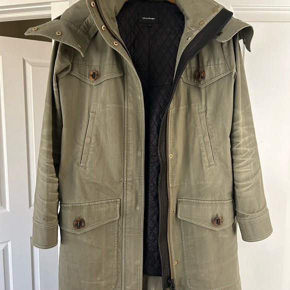 Mackage | Jackets & Coats | Mackage Green Trench Coat With Hood And ...